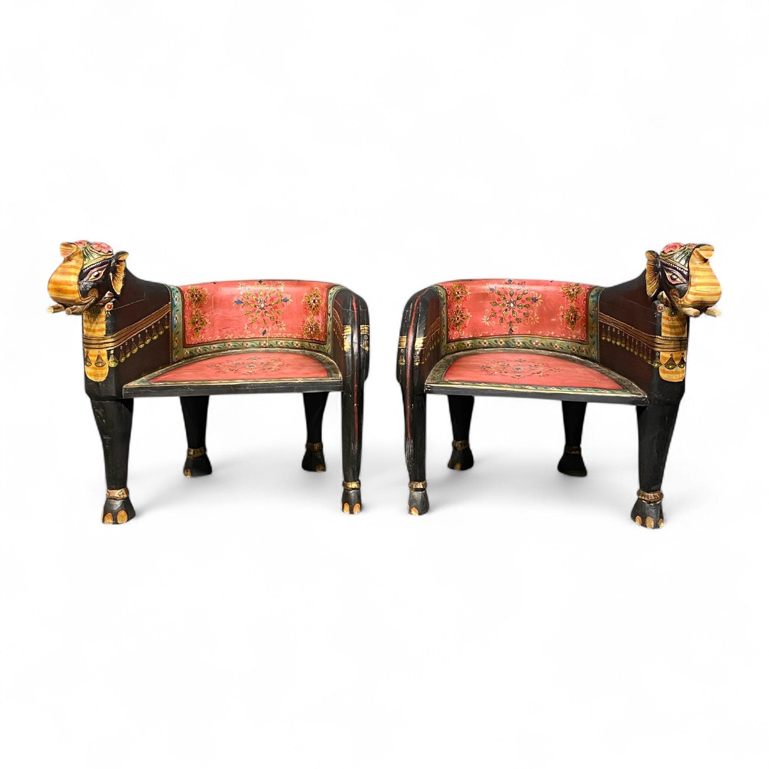 HAND PAINTED ELEPHANT CHAIR – Indiavintagedecor